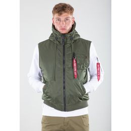 Alpha Industries Damen Blouson &raquo;Hooded MA-1 Vest&laquo; gr&uuml;n S