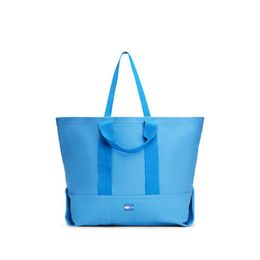 Tommy Jeans Damen Tragetasche &raquo;TJW TOTE EDITION CANVAS&laquo;, Damen Henkeltasche, Shopper, Schultertasche mit Logo-Schriftzug blau