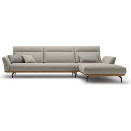 Creation BY ROLF BENZ Ecksofa &raquo;CR.460 Designsofa mit erstklassigem Sitzkomfort&laquo; Sockel in Nussbaum, Winkelf&uuml;&szlig;e in Umbragrau, Breite 338 cm bunt 