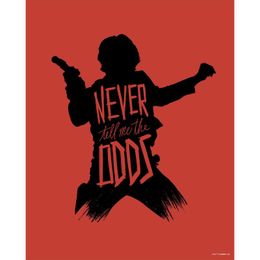 Komar Bild &raquo;Star Wars Silhouette Quotes Han Solo&laquo; Disney 1 Stk. tlg. Wandbild zur Dekoration im Kinderzimmer - ohne Rahmen bunt Holz, Papier