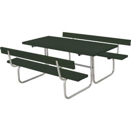 Plus Garten-Essgruppe &raquo;&raquo;Classic&laquo; Kombim&ouml;bel + 2 R&uuml;ckenlehnen&laquo; 1 Stk. tlg. 177x177x75/44 cm gr&uuml;n FSC -zertifizierter Holzwerkstoff, Stahl