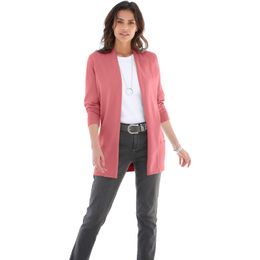 CR&Eacute;ATION L Damen Longstrickjacke mit Schalkragen erika Gr&ouml;&szlig;e 48