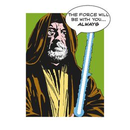 Komar Bild &raquo;Star Wars Classic Comic Quote Obi Wan&laquo; Star Wars 1 Stk. tlg. Wandbild zur Dekoration im Kinderzimmer - ohne Rahmen bunt Holz, Papier