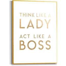 Reinders Poster &raquo;Lady Boss&laquo; gold MDF
