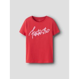 name it M&auml;dchen T-Shirt &raquo;NKFKASSIA SS TOP PB&laquo; rot 134/140
