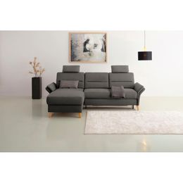 Home Affaire Ecksofa &raquo;Westerland L-Form&laquo; Federkern-Polsterung, wahlweise mit Bettfunktion, Bettkasten grau 98% Polyester 2% Polyamid
