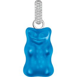 Thomas Sabo Damen Thomas Sabo Kettenanh&auml;nger &raquo;Thomas Sabo x HARIBO Schmuck: Gro&szlig;er Anh&auml;nger Goldb&auml;r&laquo; () mit Kristallglas, Zirkonia (synth.) blau