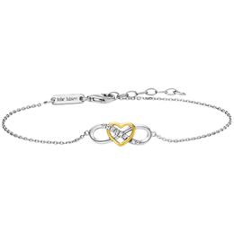 JULIE JULSEN Damen Armband &raquo;925/- Sterling Silber rhodiniert/vergoldet 8 Zirkonia&laquo; bunt
