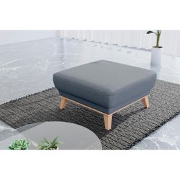 Sit & More sit&more Polsterhocker &raquo;Lavida&laquo; Mit elegantem Holzrahmen blau 100% PES