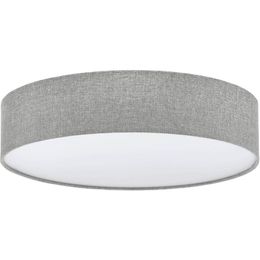 Eglo Deckenleuchte &raquo;PASTERI&laquo; E27 Deckenleuchte aus Textil und Kunststoff, Flurlampe Decke, E27, &Oslash; 57 cm grau