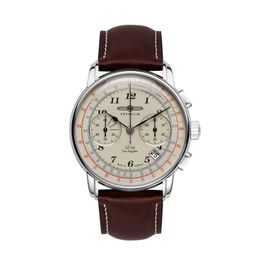 Zeppelin Herren Zeppelin Chronograph &raquo;LZ 126 Los Angeles&laquo; Quarzuhr, Armbanduhr, Herrenuhr, Made in Germany, Lederarmband braun