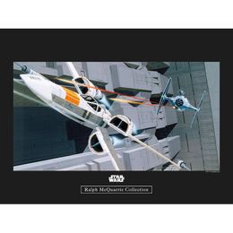 Komar Bild &raquo;Star Wars Classic RMQ X-Wing vs TIE-Fighter&laquo; Star Wars 1 Stk. tlg. Wandbild zur Dekoration im Kinderzimmer - ohne Rahmen bunt Holz, Papier