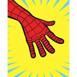 Komar Bild &raquo;Marvel PowerUp Spider-Man Hand&laquo; Disney 1 Stk. tlg. Wandbild zur Dekoration im Kinderzimmer - ohne Rahmen bunt Holz, Papier