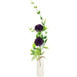 I.GE.A. Kunstblume &raquo;Arrangement Allium&laquo; Vase aus Keramik lila