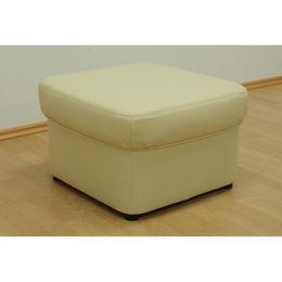 DOMO collection Hocker &raquo;Papenburg&laquo; in gro&szlig;er Farbvielfalt beige Luxus-Microfaser (100% Polyester);Struktur ( 90% Polyester, 10% Polyacryl);Microfaser 