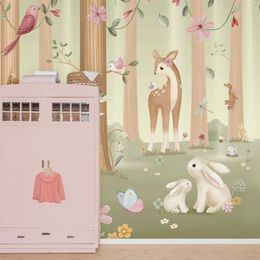 Little Dutch Vliestapete &raquo;Fairy Garden&laquo; neutral glatt 280x300cm (LxB) ca. 8,4m2 bunt Vlies