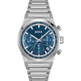 BOSS Herren BOSS Chronograph &raquo;CANDOR CHRONO&laquo; Quarzuhr, Armbanduhr, Herrenuhr, Edelstahlarmband, analog, Tag silber