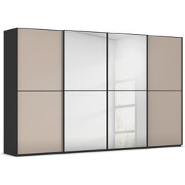 Rauch Schwebet&uuml;renschrank &raquo;Kleiderschrank Schrank Garderobe Schlafzimmerschrank SCALE-DUO&laquo; edle zweigeteilte T&uuml;ren Spiegel/Glas-Mix 3 Zierleisten MADE