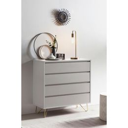 Salesfever Kommode &raquo;Bolton - Stilvolles Sideboard&laquo; in tollen Farben, Sideboard, Flurschrank, Anrichte wei&szlig; MDF, Metall