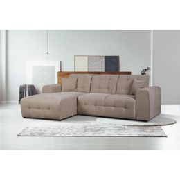 Home Affaire Ecksofa &raquo;Nosia L-Form&laquo; incl. 2 Zierkissen, mit feiner Steppung grau 100% Polyester