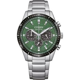 Citizen Herren Chronograph Armbanduhr, Solar,Herrenuhr,Edelstahlarmband,analog,Tag,Stoppfunktion