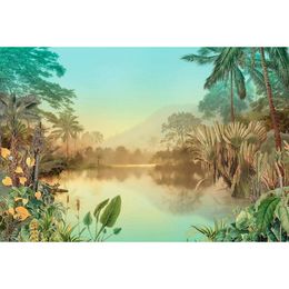 Komar Vliestapete &raquo;Digitaldruck Vlies - Lac Tropical - Gr&ouml;&szlig;e 400 x 270 cm&laquo; bedruckt glatt Wohnzimmer, Schlafzimmer bunt Vlies