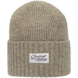 Chillouts Damen Chillouts Beanie &raquo;Agneta Hat&laquo; Mit Wollanteil, extra breiter Umschlag beige