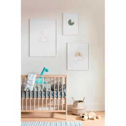 Komar Bild &raquo;Baby Happy&laquo; Figuren 1 Stk. tlg. Wandbild zur Dekoration - ohne Rahmen bunt Holz, Papier