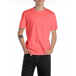 Replay Herren T-Shirt &raquo;mit Logostickerei auf der Brust&laquo; rot S
