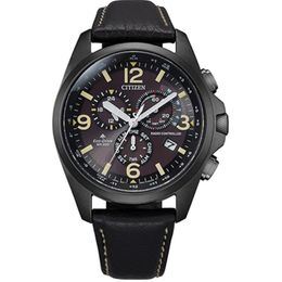 Citizen Herren Funkchronograph &raquo;Promaster Land&laquo; Armbanduhr, Herrenuhr, Solar, Datum, Stoppfunktion, Saphirglas schwarz