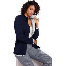 CREATION L PREMIUM Damen Wendejacke aus Jacquard-Feinstrick marine-wei&szlig; Gr&ouml;&szlig;e 38