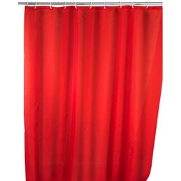 Wenko Duschvorhang &raquo;Uni Red&laquo; Breite 180 cm H&ouml;he 200 cm, waschbar rot Polyester
