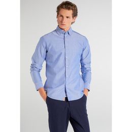 Eterna Herren &raquo;SLIM FIT&laquo; EASY IRON (b&uuml;gelleicht) blau S, US-Gr&ouml;&szlig;en