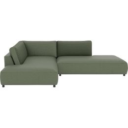 Musterring Ecksofa &raquo;Lucia&laquo; mit gro&szlig;em Longchair, verschiedene Farben, B304 x T224 cm gr&uuml;n 100% Polyester