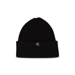 Calvin Klein Jeans Jungen Beanie mit Monogramm-Label schwarz