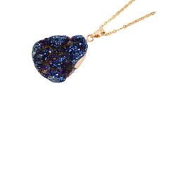 Firetti Damen Kette mit Anh&auml;nger &raquo;Schmuck Geschenk Drusenachat&laquo; Made in Germany - mit Druzy Quarz gold