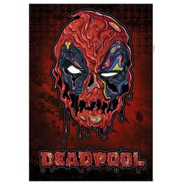 Komar Wandtattoo &raquo;Deadpool Meltpool - Gr&ouml;&szlig;e 50 x 70 cm&laquo; selbstklebend, Wandsticker, Kinderzimmer schwarz Folie