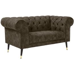 Home Affaire Chesterfield-Sofa &raquo;Tinnum&laquo; gr&uuml;n Luxus-Microfaser Vintageoptik (66% PU, 27% Polyester, 7% Baumwolle);Struktur weich( 97% Polyester, 3% 
