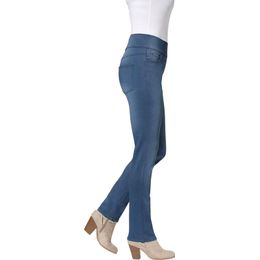 CR&Eacute;ATION L Damen 5-Pocket-Jeans in Schlupfform blue-bleached Gr&ouml;&szlig;e 46