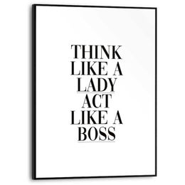 Reinders Poster &raquo;Lady Boss&laquo; schwarz MDF