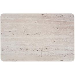 Wenko Badematte &raquo;Modell Puna&laquo; H&ouml;he 10 mm schnell trocknend rutschfest, stark wasserabsorbierend, aus Kieselgur beige