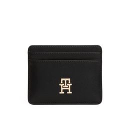 Tommy Hilfiger Damen Kartenetui &raquo;TH FEMININE CC HOLDER&laquo;, Portemonnai, Geldb&ouml;rse mit edlem TH-Schmuckelement schwarz