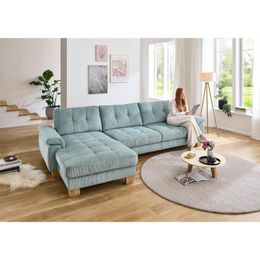 Die PlanBar Ecksofa &raquo;PP-LA19101 L-Form, Breite 316 cm&laquo; wahlweise mit Bettfunktion und verstellbaren Kopfst&uuml;tzen, in Cord 88% Polyester;12% Polyamid