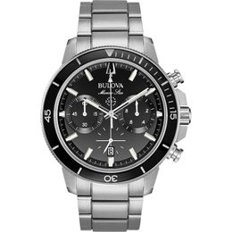 Bulova Herren Chronograph &raquo;Marine Star&laquo; Armbanduhr, Quarzuhr, Herrenuhr, Edelstahlarmband, Datum silber