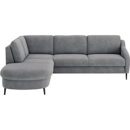 Sit & More sit&more Ecksofa &raquo;Soul L-Form&laquo; wahlweise mit Bettfunktion und Bettkasten oder Schubkasten grau 100% Polyester