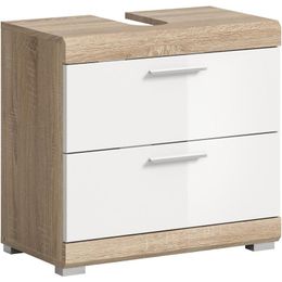 Welltime Waschbeckenunterschrank &raquo;SIENA, Breite 60cm, 2 T&uuml;r, 2 F&auml;cher, mit Siphonausschnitt, MDF-Front&laquo; TOPSELLER!, 1 Stk. tlg. in verschiedenen 