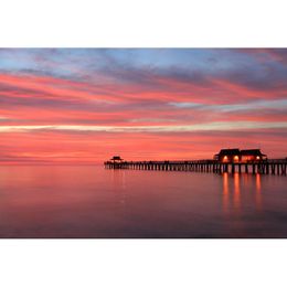 papermoon Fototapete &raquo;HOLZ-BR&Uuml;CKE-STEG MEER OZEAN SEE STRAND SONNE THAILAND&laquo; bunt Vlies
