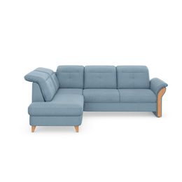 Home Affaire Ecksofa &raquo;Dangast L-Form&laquo; Kopfteilverstellung, wahlweise mit motorischer Relaxfunktion blau Luxus-Microfaser Euphora 100% Polyester, ;Easy