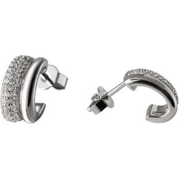 Firetti Damen Paar Ohrstecker &raquo;Schmuck Geschenk Silber 925 Ohrschmuck Ohrringe teilw. 2-reihige Optik&laquo; mit Zirkonia (synth.) silber