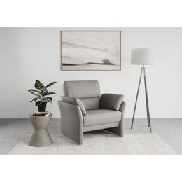 DOMO collection Sessel &raquo;Pina elegant und zeitloser Clubsessel, bequemer Cocktailsessel&laquo; Hoher Sitzkomfort, Microfaser hochflorig, dunkelgrau grau